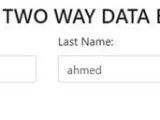 Two Way Data Binding In Angular